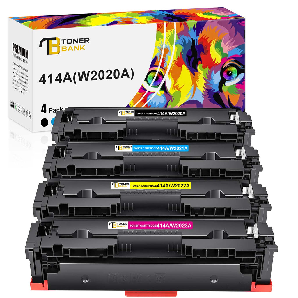 HP 414A W2020A/W2021A/W2022A/W2023A Compatible Toner Cartridges 4-Pack ...